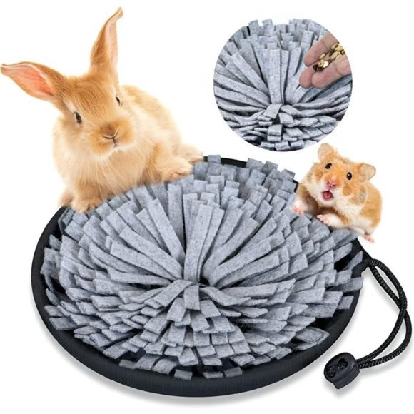 Small Pets | Rabbit Foraging Mat Small Pet Puzzle Toy Polar Fleece Pet ...